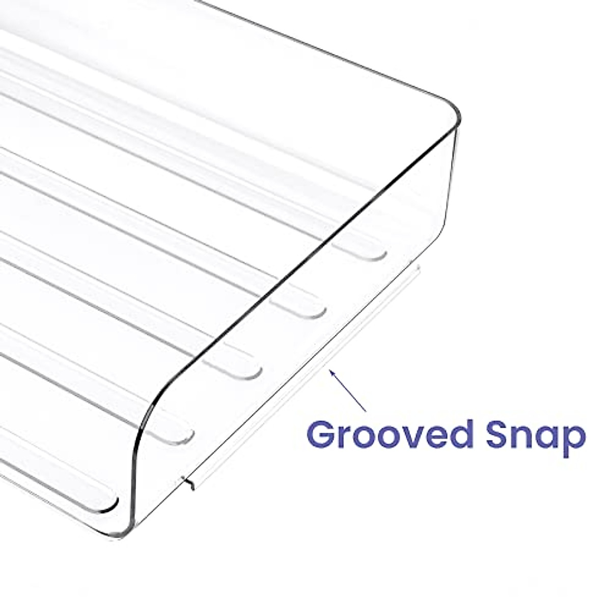 Tomorotec Desk Letter Tray Set, A4 Size Clear PET Stackable Document Organizer Office Desktop File Paper Holder Book Storage Rack Side Load Anti-Skid Stacking Support Convex Bottom (2X Landscape)