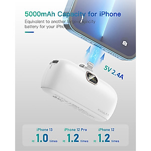 Kuulaa [2 Pack Portable Charger 5000mAh,Small Portable Charger for iPhone 14/14Pro/13/13 Pro/12/11 & Mini PD20W USB C Power Bank Fast Charging for iPhone 15/Samsung Galaxy/Google Pixel,