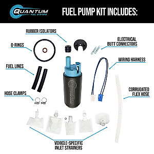 QFS OEM In-Tank Fuel Pump Replacement for Suzuki GSX-R750 R600 R1000, Hayabusa 1300, SV650 1000 Intruder 800 1500 Volusia 800 V-Strom 650 1000 VZ800, 2001-2019, OEM 15100-01H00 15100-41G00 15100-15H00