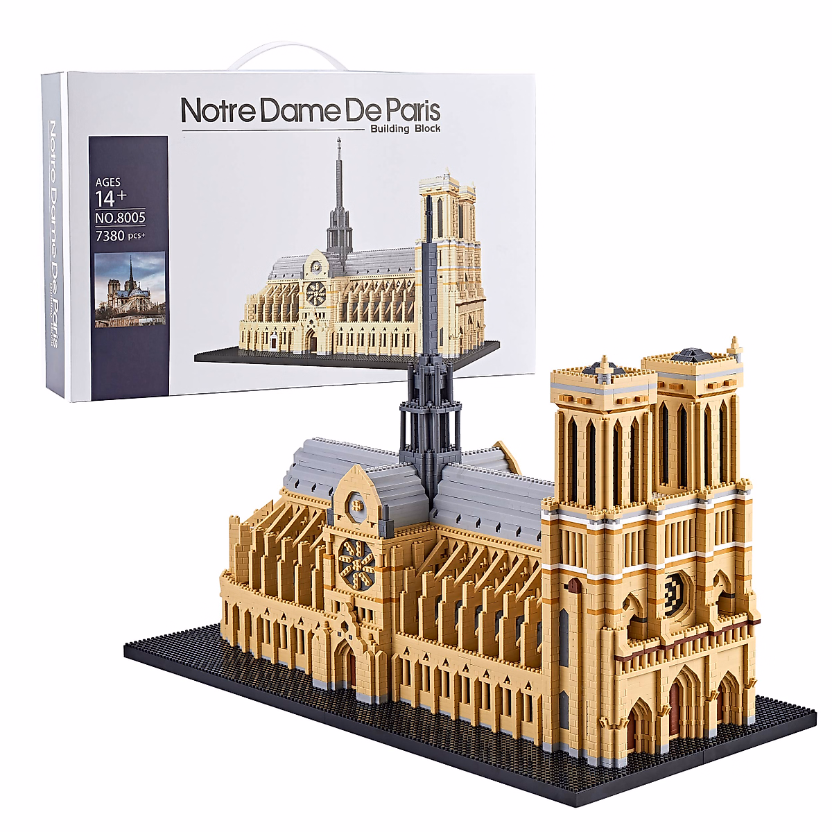 DOLBLOCK Notre Dame De Paris World Famous Micro Building Blocks Collection Model Architecture Sets for Adults 7380 PCS, Ideas DIY Mini Bricks Toy Present for Kids