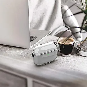 Custom AirPods Case for Apple AirPod 2 and 1, Shock Soft Absorption Clear TPU Cover, Customized Name Clear Airpod Cases with Keychain