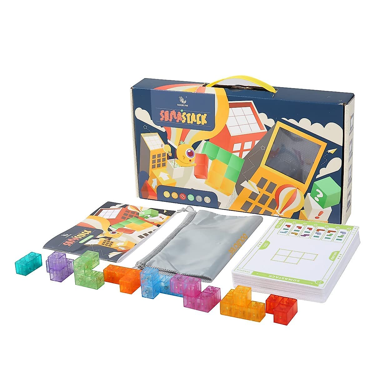 Magnetic Building Blocks 3D Magic Puzzle Cube, with 100 Challenge Cards, STEM Learning Education Toy Train Spatial Imagination for Kid Aged 6 and Above