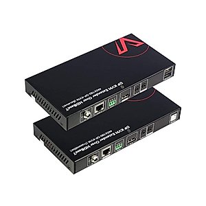 AV Access HDBaseT DisplayPort KVM Extender, Zero Latency, 4k@30Hz/1080P@120Hz DP 1.2 PoE Extender with 2 USB 2.0 Ports for Keyboard and Mouse, EDID, PoE Function, Over Single Cat5e/6/6a/7 Up to 330ft
