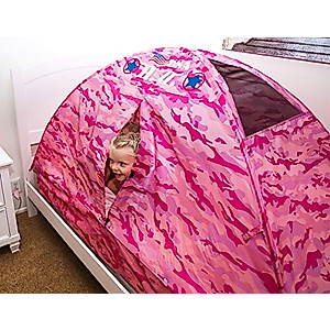 Pacific Play Tents 19781 Kids Pink Camo Bed Tent Playhouse - Twin Size