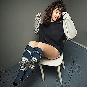 AGREY Womens Trouser Socks Biden Tube Men Sock Athletic Crew Socks Fashionable askk me about my feminist agendaa Knee High Boot Socks Men's