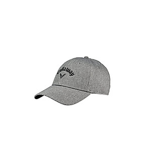 Callaway Unisex Adult Baseball Cap Hat, Heather Gray/Black