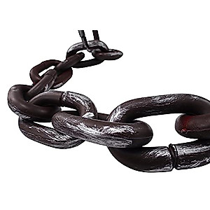 Nicky Bigs Novelties 46-inch Long Plastic Fake Rusty Chain Link Prop Halloween Haunted Zombie Decor