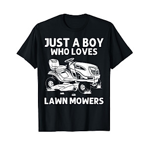 Funny Lawn Mowing T-Shirt for Boys Who Love Mowers