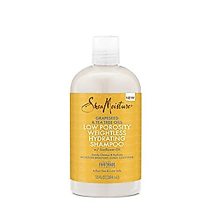 SheaMoisture Low Porosity Weightless Hydrating Shampoo For Moisture Resistant, Curly, Coily Hair Lightweight Hair Shampoo 13 fl oz
