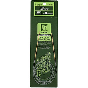 Clover Bamboo Circular Knitting Needles Takumi, 48-Inch Size 0