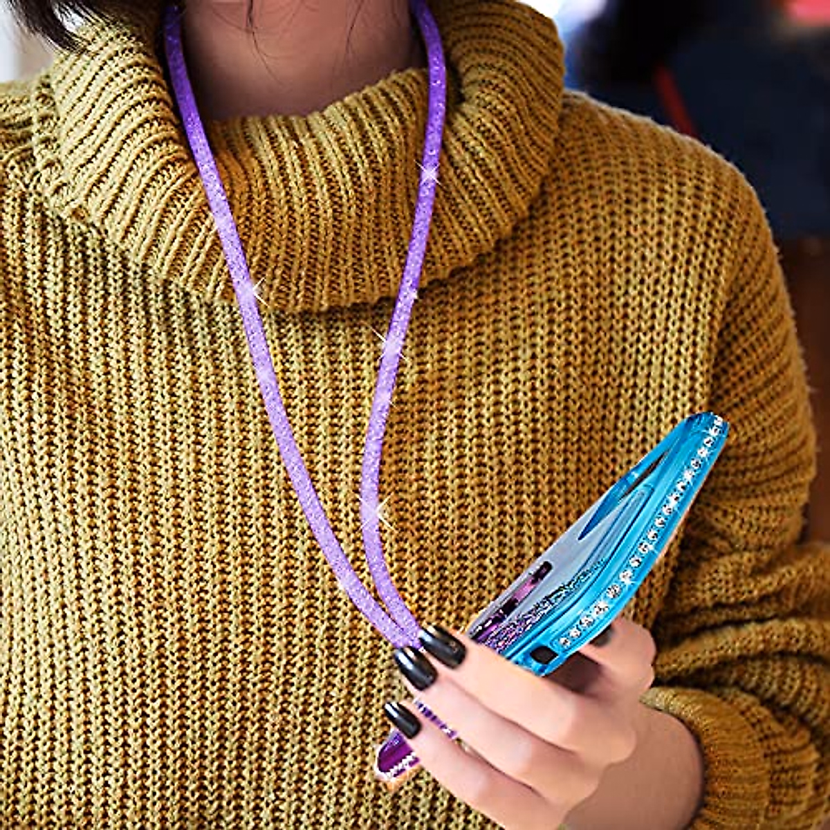 Silverback for iPhone 14 Case, Moving Liquid Holographic Sparkle Glitter Case with Kickstand, Girls Women Bling Diamond Ring Slim Protective Case for Apple iPhone 14 5G 6.1''- Purple