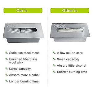 Tabletop Fireplace, Upgrades Rectangle Tabletop Bio Ethanol Fireplace Indoor Outdoor Fire Pit Portable Fire Bowl Pot Fireplace in Black, Realistic Burning, 13'' x 7'' x 8''