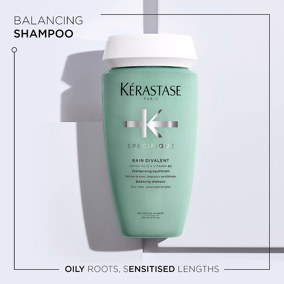 KÉRASTASE Specifique Balancing Shampoo for Oily Scalp & Hair, Cleanses Oil From Roots and Hydrates Dry Hair Ends
