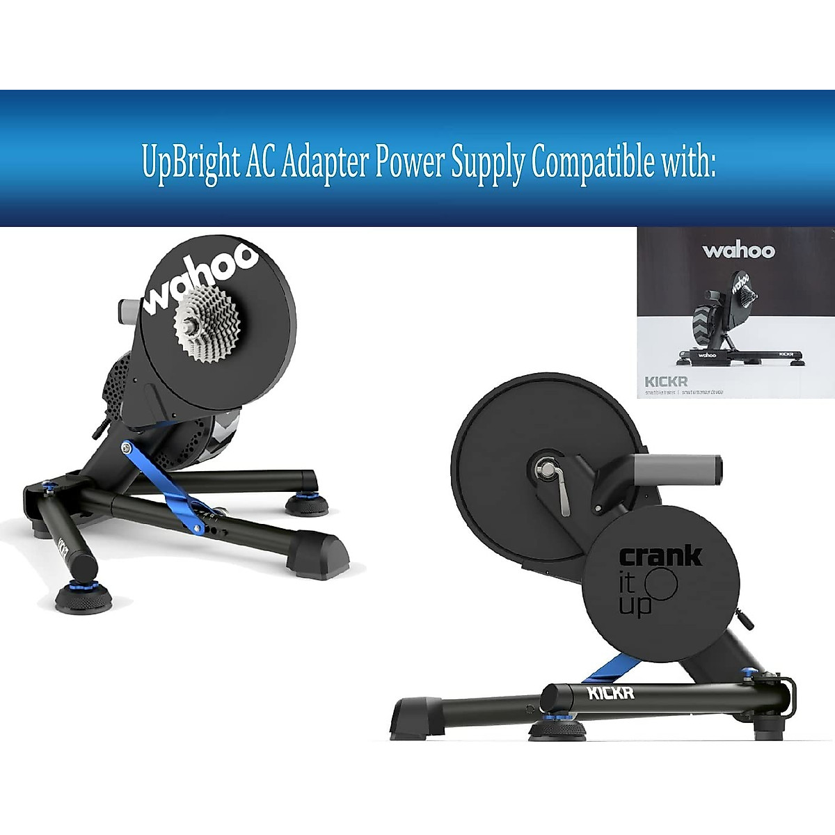 UL Listed 12V AC/DC Adapter Compatible with Wahoo Fitness KICKR V5 WFBKTR120 WF113 V4 WFBKTR118 V3 WFBKTR117 KICKR14/15 WFBKTRNR KICKR16 V2 WFBKTR116 Axis Smart Trainer Bike 5.0A Power Supply Charger