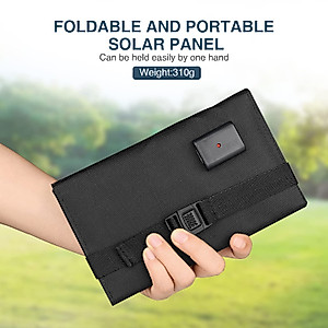 Portable Foldable Solar Panel 6W for Outdoor Charging USB Device Power Bank Earbuds Fans etc.(Not Very Suitable for Charging The Cellphone Directly)