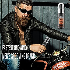 Beard Growth Oil, Beard Growth Serum, 60ML Naturally Powerful, Full, Thick, Masculine Facial Hair Treatment for Men, Beard Oil for Men Growth, Grow A Thicker Beard Fast, Beard Oil for Beard Growth