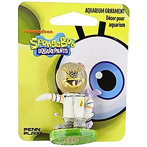 Penn-Plax Officially Licensed Spongebob Squarepants Aquarium Ornament – Sandy (Mini/Small Size) – Perfect for Freshwater and Saltwater Tanks
