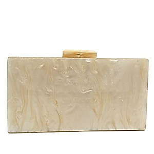 DDQYYSPP Acrylic Evil Eye Purse Women Box Evening Bags and Clutches Chain Shoulder Crossbody Handbag, Beige