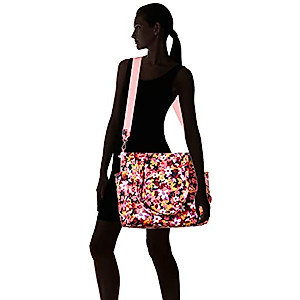 Vera Bradley Women's Cotton Utility Tote Bag, Rosa Floral - Recycled Cotton, One Size