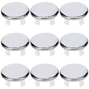 HINZIC 10 Pack Bathroom Faucet Sink Overflow Cover, 22-25mm Dia Round Plastic Decorative Ring Hole Caps Basin Trim Replacement for Kitchen Bathtub Drains