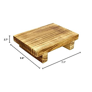 JOROBURO Wooden Step Stool, Foot Step Stool Bedside Foot Stool for High Beds, Large Surface Wooden Stool for Kitchen Bedroom Livingroom Bathroom(#1)