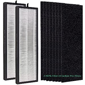 Eureka NEA120 True HEPA Filter, Compatible with Eureka Instant Clear NEA120 (NEA-F1/ NEA-C1) and Toshiba Smart WiFi (CAF-W36USW) Air Purifier, 2 pack