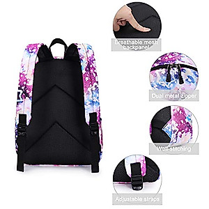 LCNC Backpack for School School Backpack for Girls Boys Teens Galaxy Backpack for Elementary school Middle school Kids Bookbag