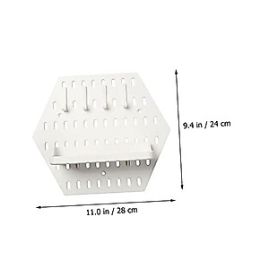 Zerodeko 3 pcs Storage Rack Small Storage Shelves Wall Mounted Shelf White Storage Shelves White Hanging Shelves Plastic pegboard Wall Shelves Pegboard Wall Ledges Wall Shelf Wall Rack Tool