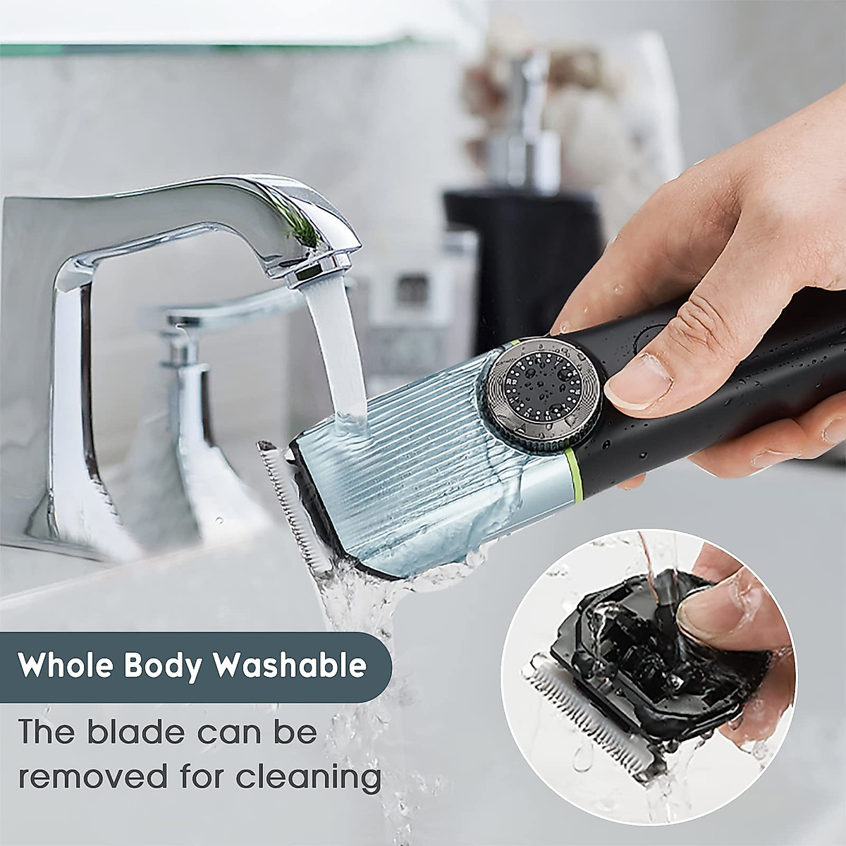 Hair Trimmer for Men, Women and Kids, Rechargeable Hair Clippers Beard Grooming Kit, Waterproof Bikini Trimmer Body Trimmer, Beard Trimmer for Men with LED Digital Display