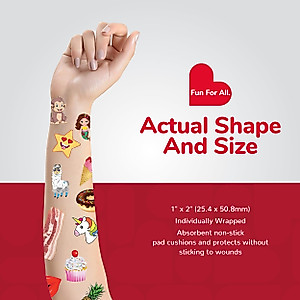 BioSwiss Bandages, Assorted Animal, Fun, and Food Shaped Self Adhesive Bandage, Latex Free Sterile Wound Care, 100 Count