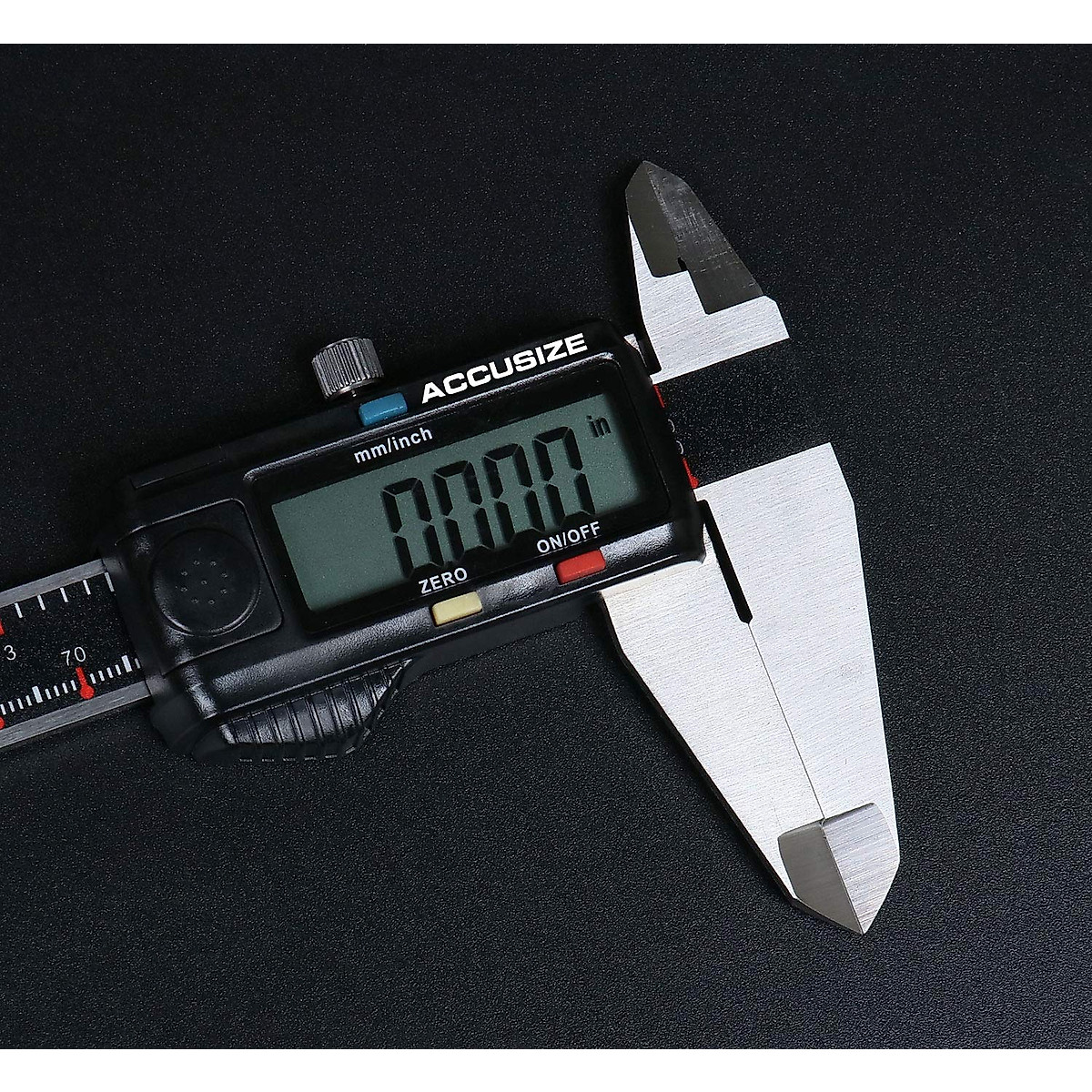 Accusize Industrial Tools 0-8'' / 0-200 mm Elctronic Digital Caliper with Extra Large Screen, Left-Hand, 0.0005''/0.01 mm Resolution, Ab11-L108