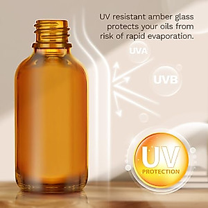 Bumobum 30ml Dropper Bottle with Measured Dropper and Labels, 2Pcs 1 oz Amber Glass Dropper Bottles for Essential Oils with Funnel, Tincture Bottle Droppers for Liquid