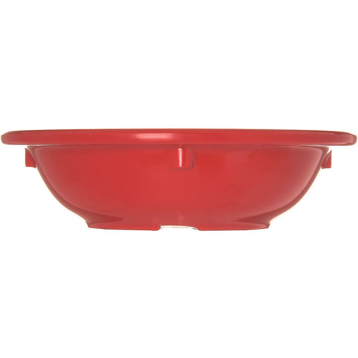 Carlisle FoodService Products Dallas Ware Reusable Plastic Bowl Fruit Bowl with Rim for Buffets, Home, and Restaurants, Melamine, 3.5 Ounces, Red, (Pack of 48)