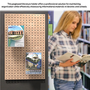 Marketing Holders 12 Pack Peg Board 6.5" W Brochure Holder Pamphlet Display Catalog Booklet Maps Literature Printed Material Menu Clear Acrylic