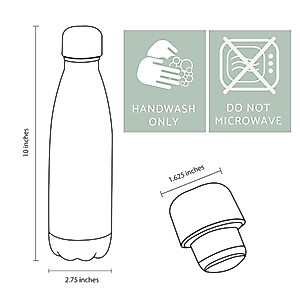 Elanze Designs Best Dad Ever Black 17 ounce Stainless Steel Sports Water Bottle