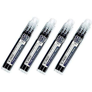 Pilot FriXion Gel Ink Pen Refill-0.7mm-Black-pack of 3X4 pack(Total 12 Refills) Value Set
