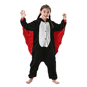 CuteOn Bat Onesie Kids Animal Pajamas for Boys Girls Halloween Christmas Costume Height for 120cm