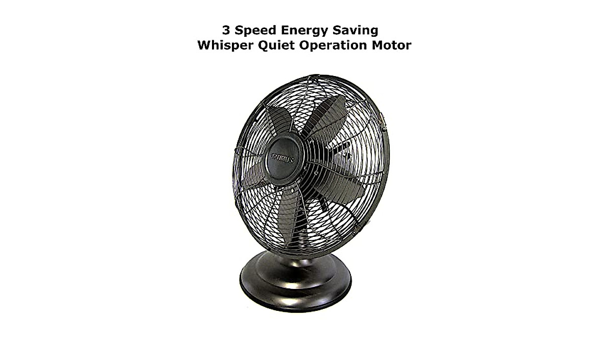 Optimus F-6212A Retro Oscillating Table Fan – Stylish & Efficient Cooling