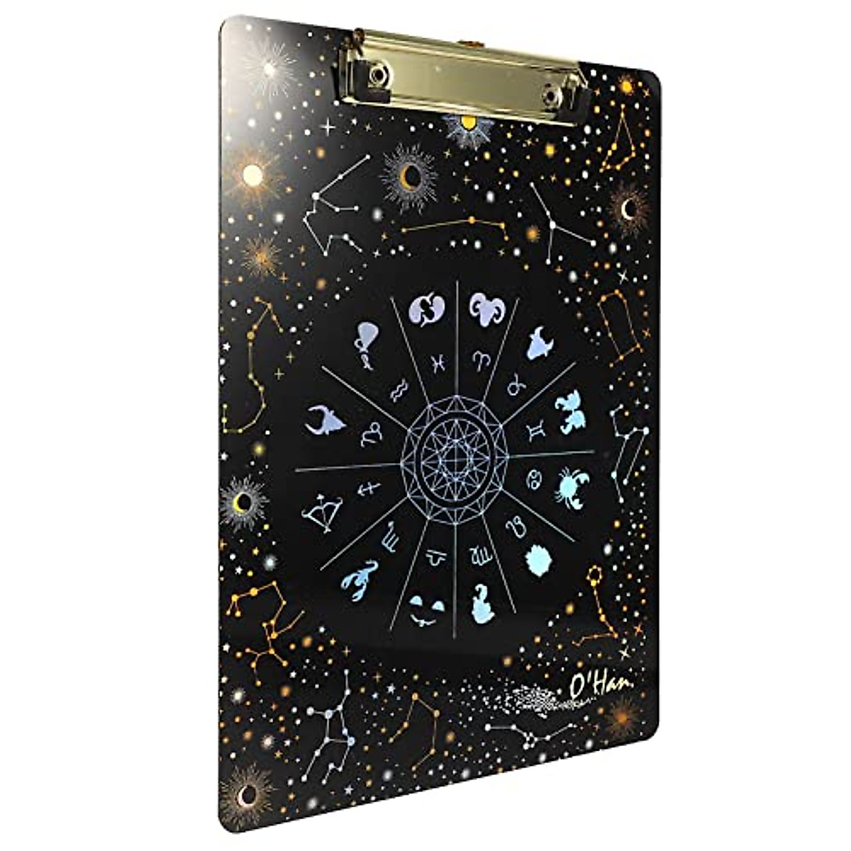 NUOBESTY Plastic Folders 4pcs Size Low Office Decorative Pattern Clipboard Storage for Nurses Profile Paper Case Exam Board with Letter Teacher Document Holder Conference File