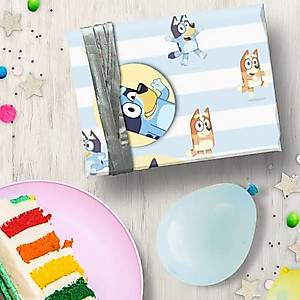 Danilo Promotions LTD BLW01 Bluey Wrapping Paper, Bluey Gift Wrapping, 2 Sheets 2 Tags Bluey