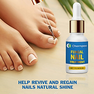 Charmpoo Fungus Nail Treatment for Toenail: Toenail Fungus Treatment Extra Strength - Toe Nail Antifungal Treatment Maximum Strength - Effective Fungal Nail Treatment for Fingernail&Toenail