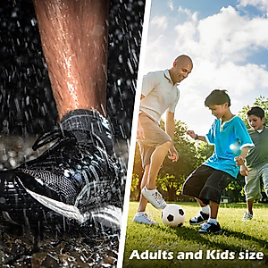 DRYMILE Active Waterproof Socks, Breathable Cushioned Running, Hiking, Winter Waterproof Socks for Men & Women - Ankle (Large, White/Blue)