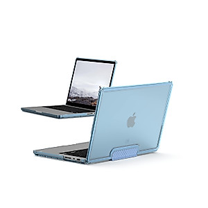 [U] by UAG Designed for MacBook Pro 14" Case 2021-2023 A2918 A2992 M3/M3 Pro/Max, M2 Pro/Max, M1 Pro/Max Slim Impact Resistant Touch ID Military Dropproof Lucent Laptop Cover, Transparent Cerulean