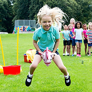 OBANGONG 3 Pcs Inflatable Stick Horse Inflatable Horse Head Stick Balloon Funny Stick Horse Toy for Kids Inflatable Horse on a Stick for Western Cowboy Pony Horse Baby Shower Cowboy Party Supplies