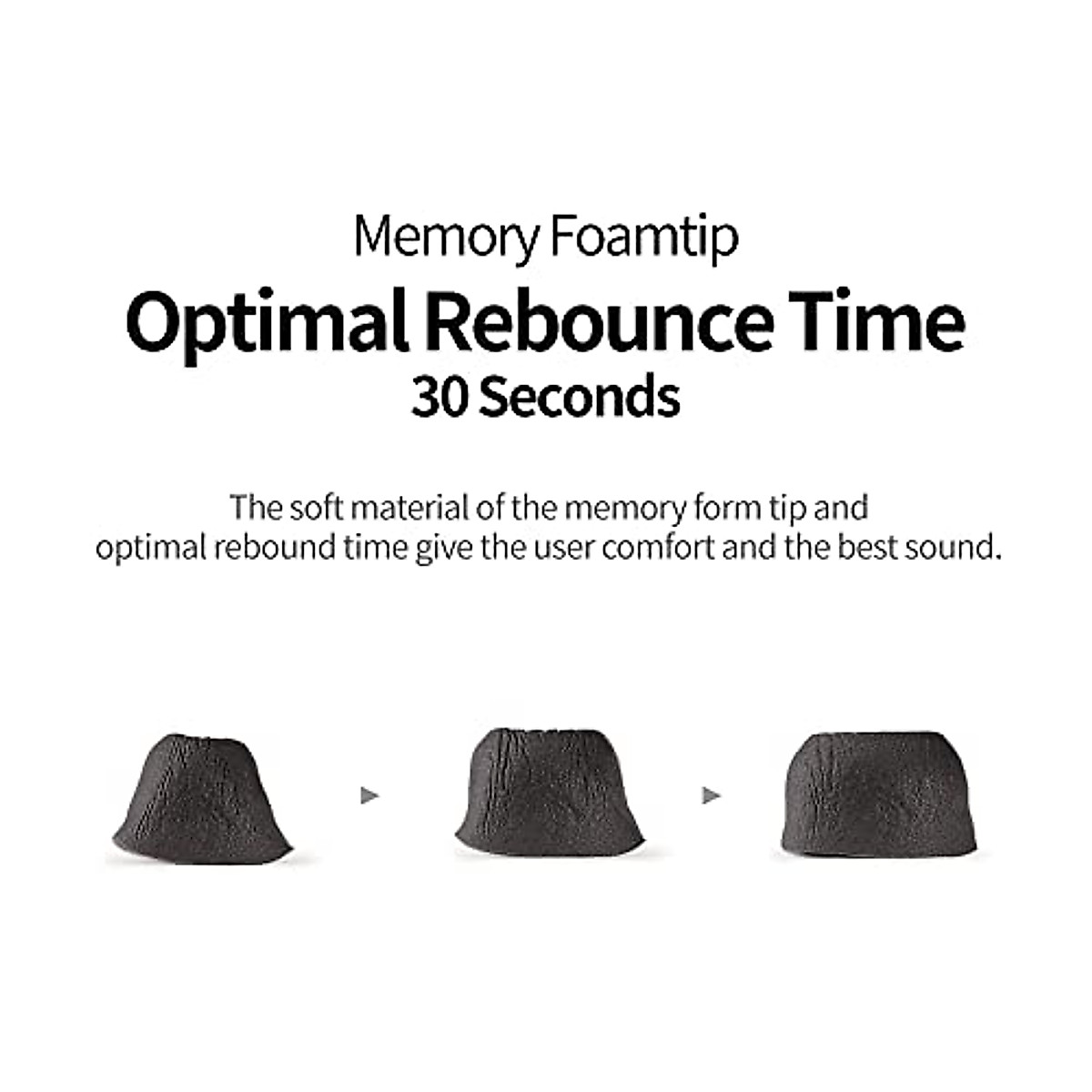 diofit/Galaxy Buds2 Pro Eartips Compatible for Samsung (PU Foam Black(SML))