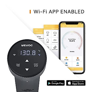 Wevac Sous Vide Cooker | Precision Control | WiFi APP included | Circulator Stick / Machine
