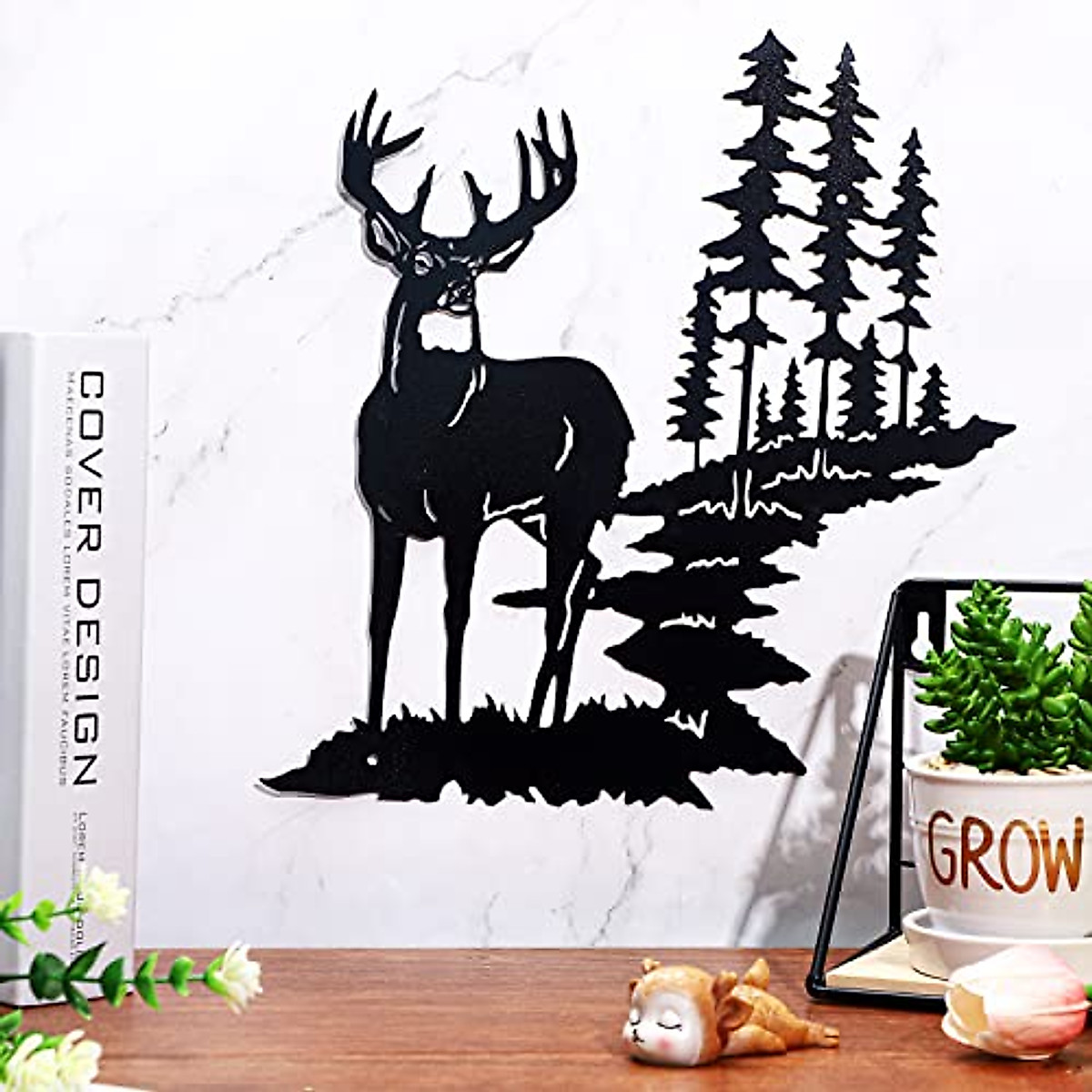 Metal Deer Wall Art: Rustic Forest Decor for Home & Garden