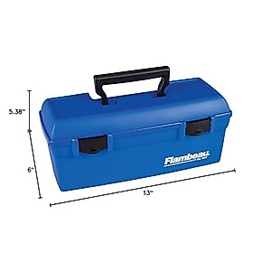 Logix 12535 Stackable Craft Storage Box with Handle, Locking Art Supply and Flambeau Outdoors 6009TD Lil' Brute Fishing Tackle and Gear Box with Lift-Out Tray