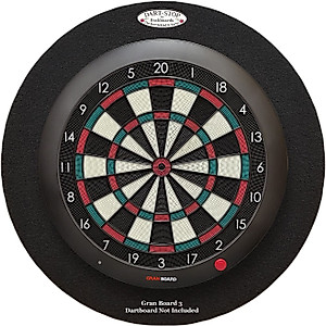 Dart-Stop 29 inch Round Black Pro Dart Board Backboard | Wall Protector | Dartboard Surround