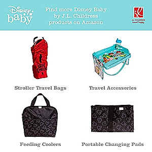 Disney Baby by J.L. Childress Universal Stroller Organizer with Detachable Hip Fanny Pack - Stroller Accessory with Belt Waist Bag - Stroller Cup Holder and Cell Phone Pocket - Mickey Minnie Ivory